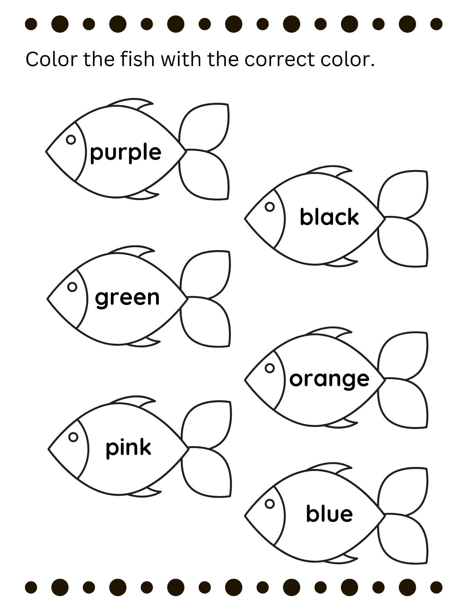 Printable Color Words Coloring Pages Read and Identify Colors Activity ...