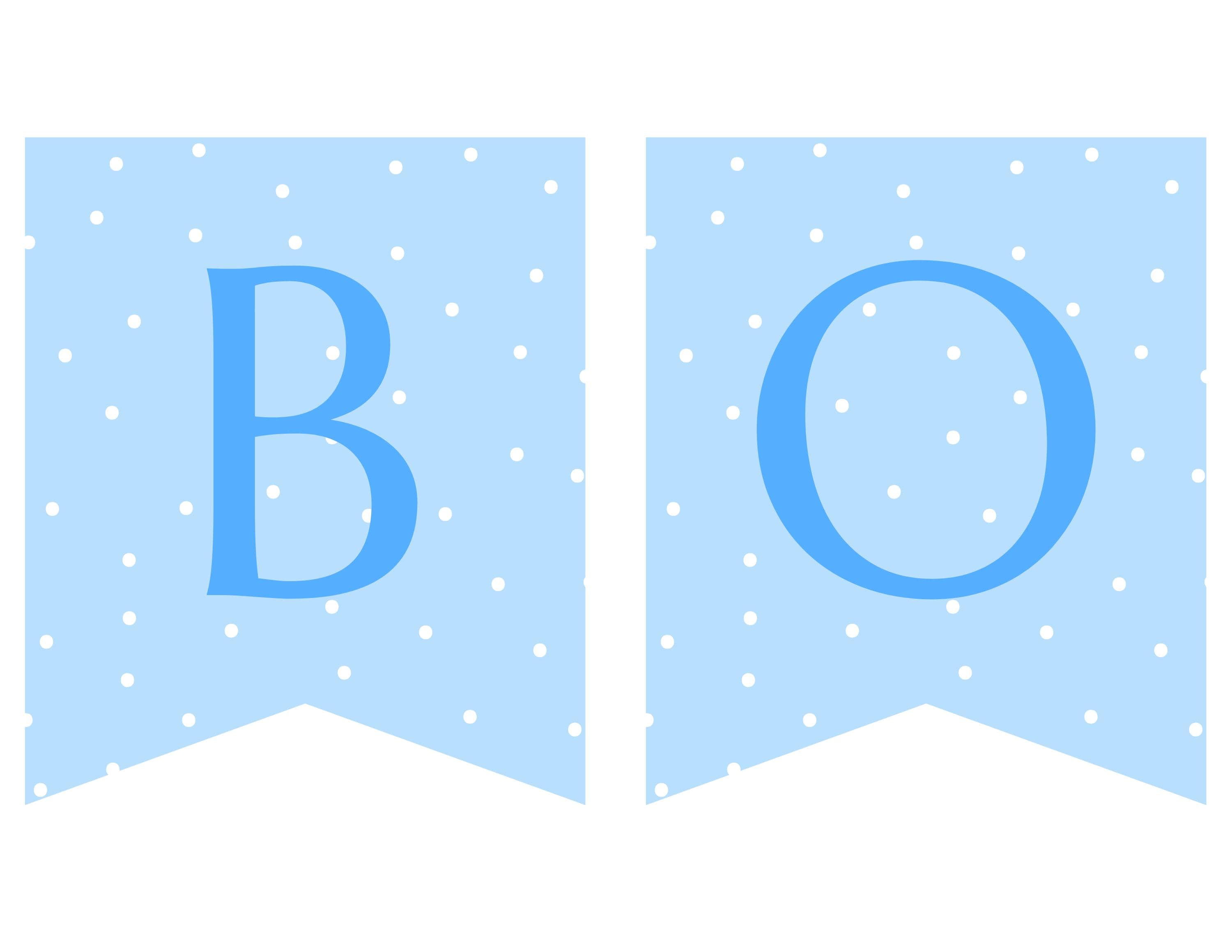 Printable Baby Banner | Blue Polka Dot DIY Baby Shower Banner | It's A ...