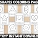 Printable Happy Shapes Coloring Pages Fun and Educational Coloring ...