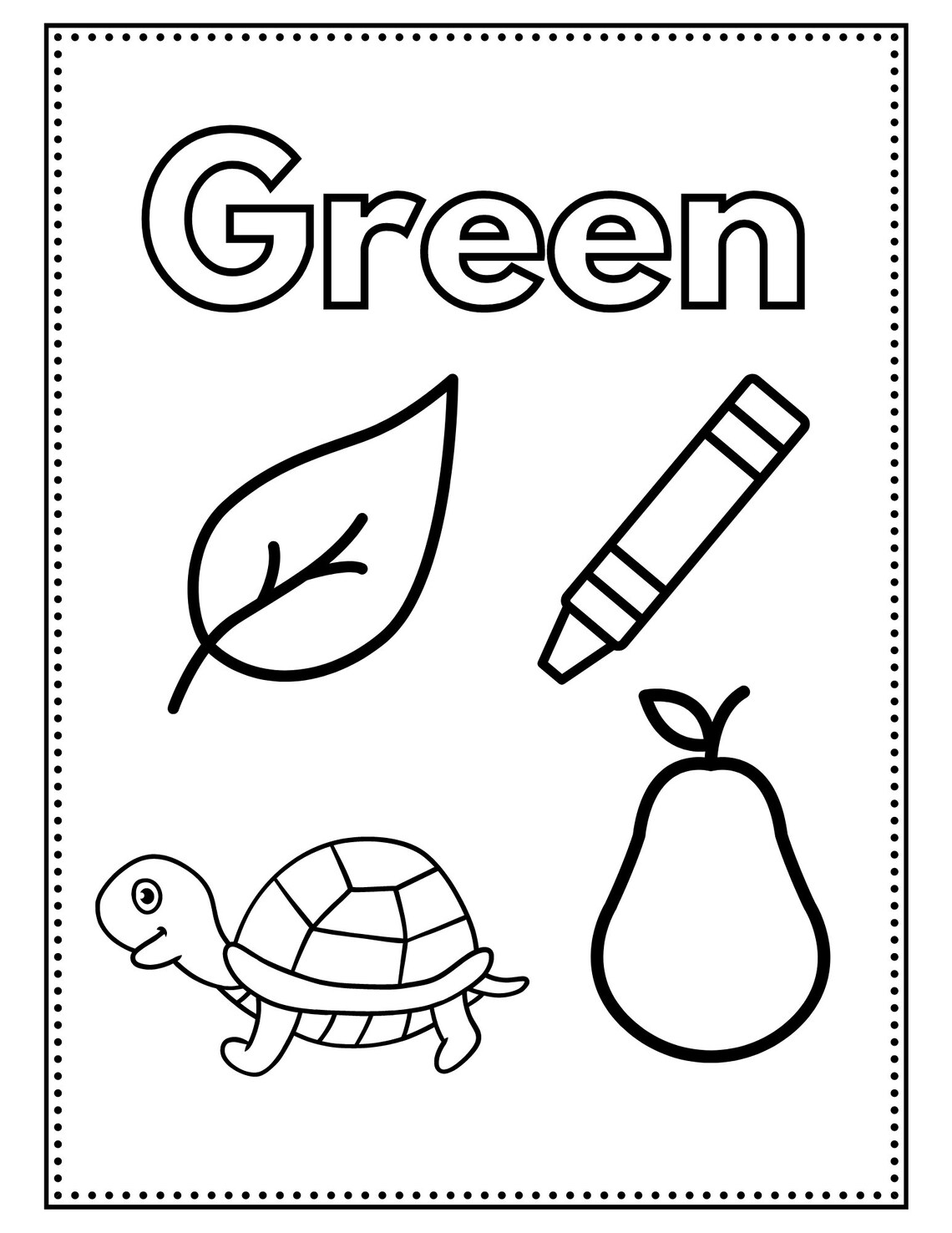 Fun Printable Colors Coloring Pages for Toddlers and Kids Learning ...