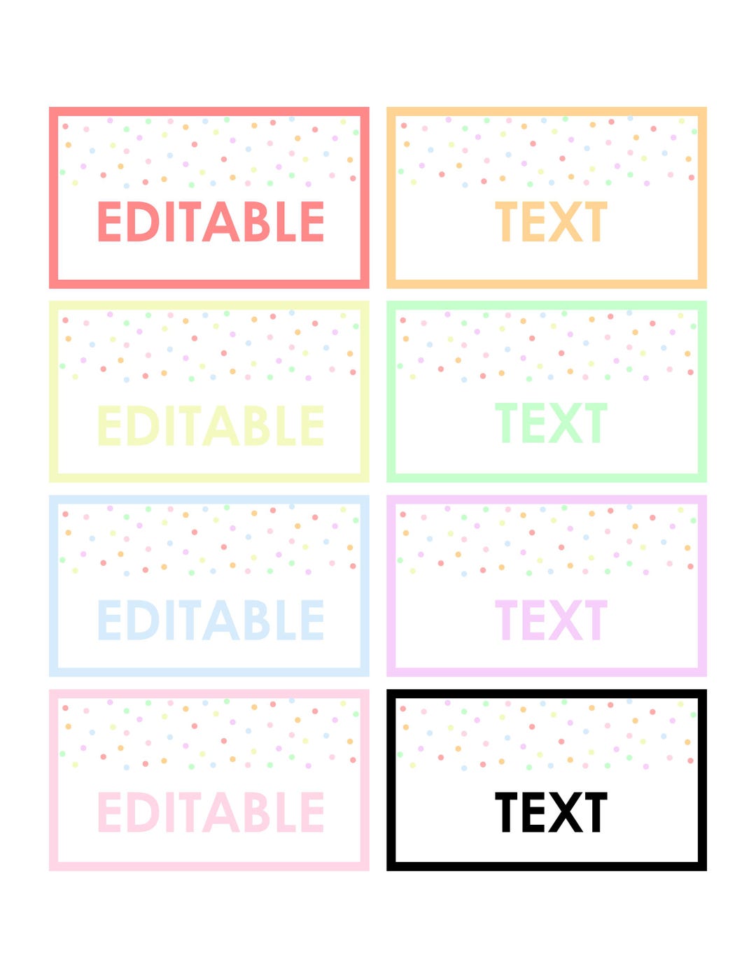 Editable Name Tags, Customizable Labels Template, Printable for ...