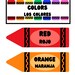Printable Crayon Color Flashcards in English and Spanish | 11 Colors ...