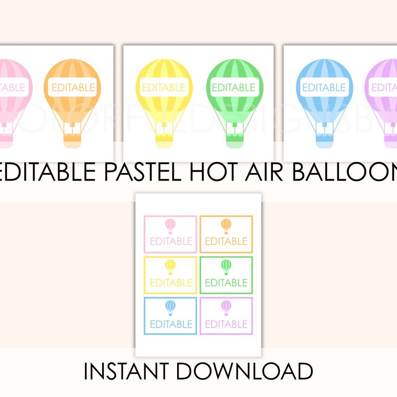 Name Tag Hot Air Balloon - Etsy