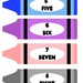 Printable Crayon Numbers 1-10 | Numbers and Number Words Classroom ...