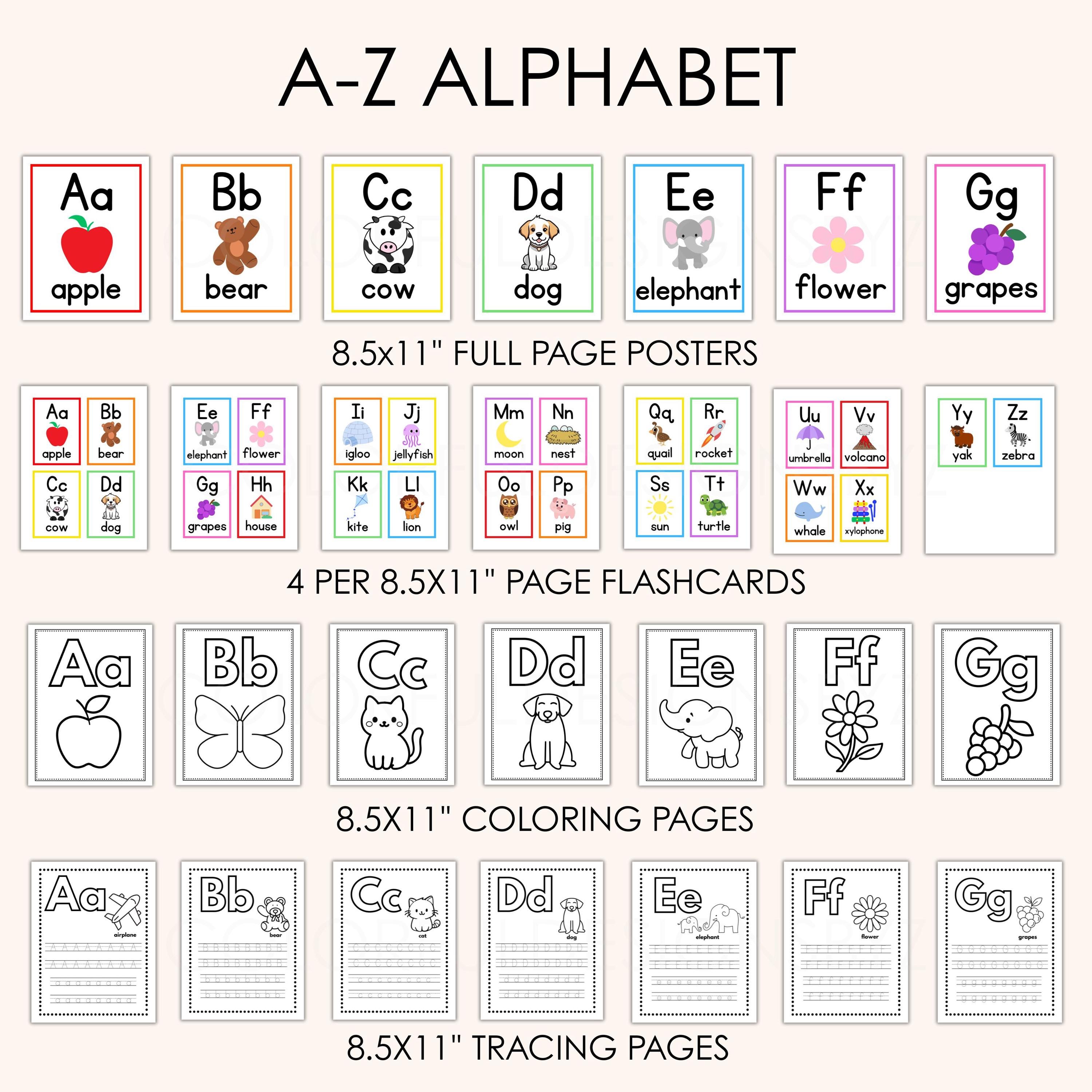 Mega Rainbow Classroom Bundle | Printable Alphabet Posters, Numbers ...