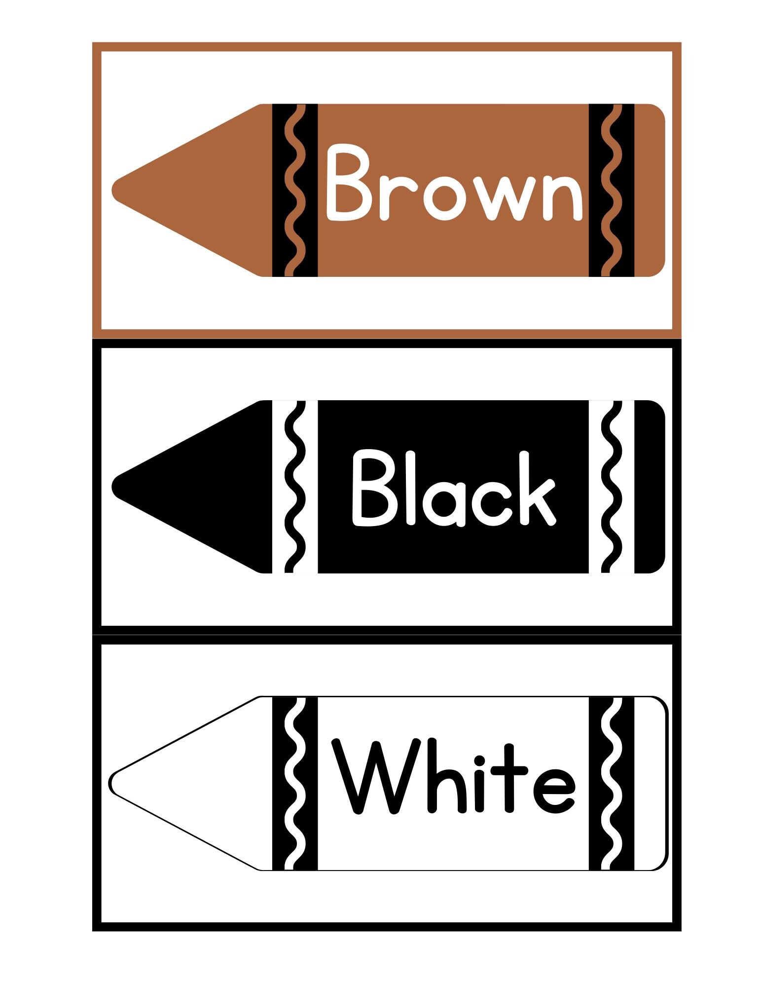 Crayon-themed Color Cards Printable PDF for Classroom or Homeschool ...