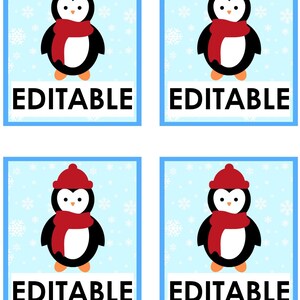 Winter Name Tags | Snowman & Penguin Designs | Printable Classroom ...