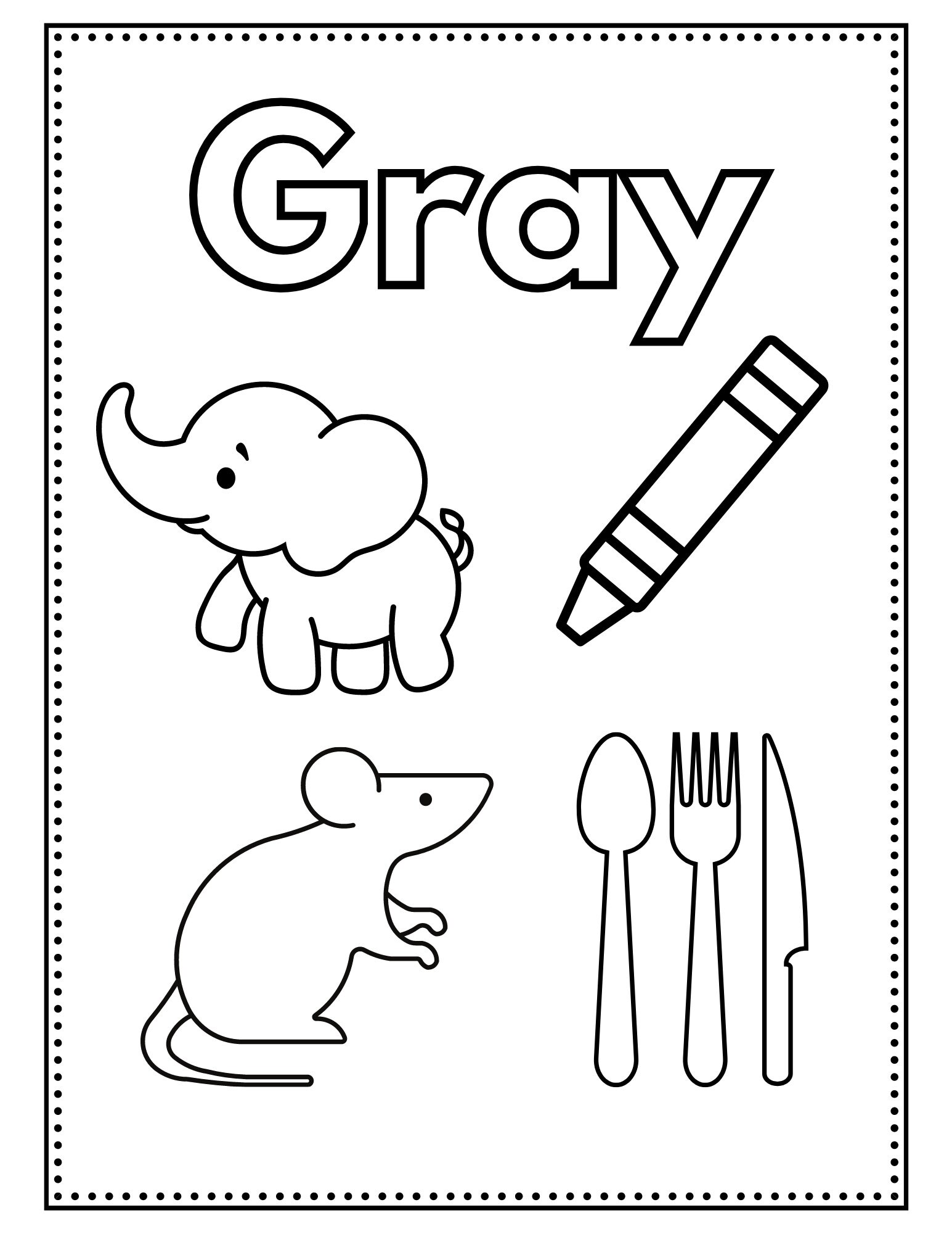 Fun Printable Colors Coloring Pages for Toddlers and Kids Learning ...