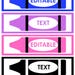 Editable Crayon Name Tags Printable Classroom & Homeschool Labels 8 ...