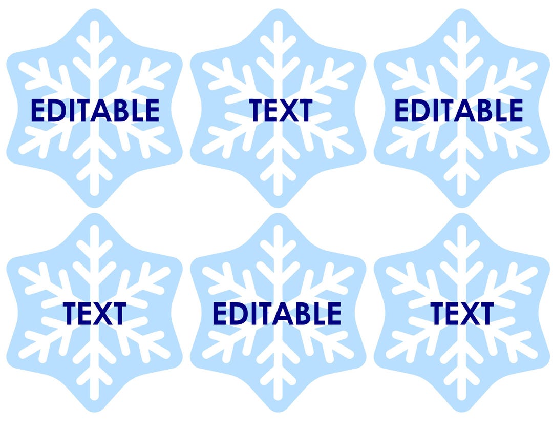 Printable Snowflake Tags | Editable Winter Labels | Classroom Name Tags ...