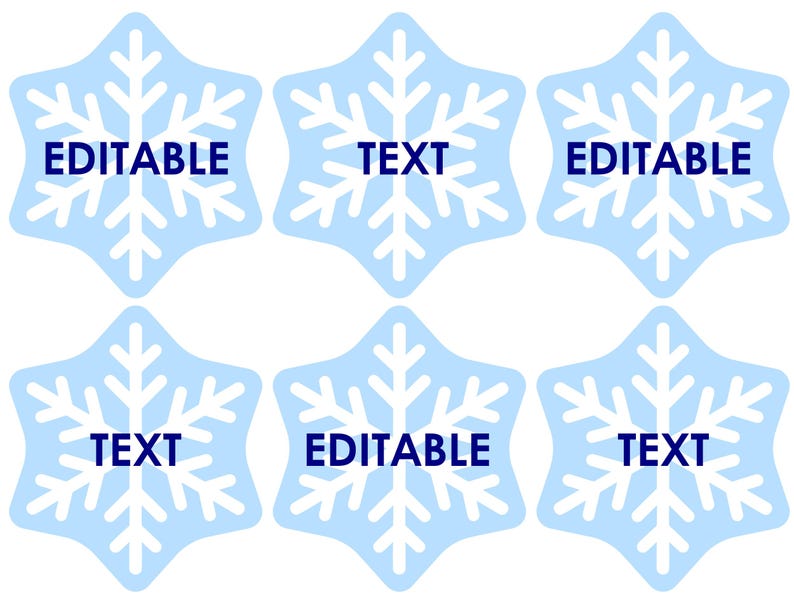Printable Snowflake Tags | Editable Winter Labels | Classroom Name Tags ...