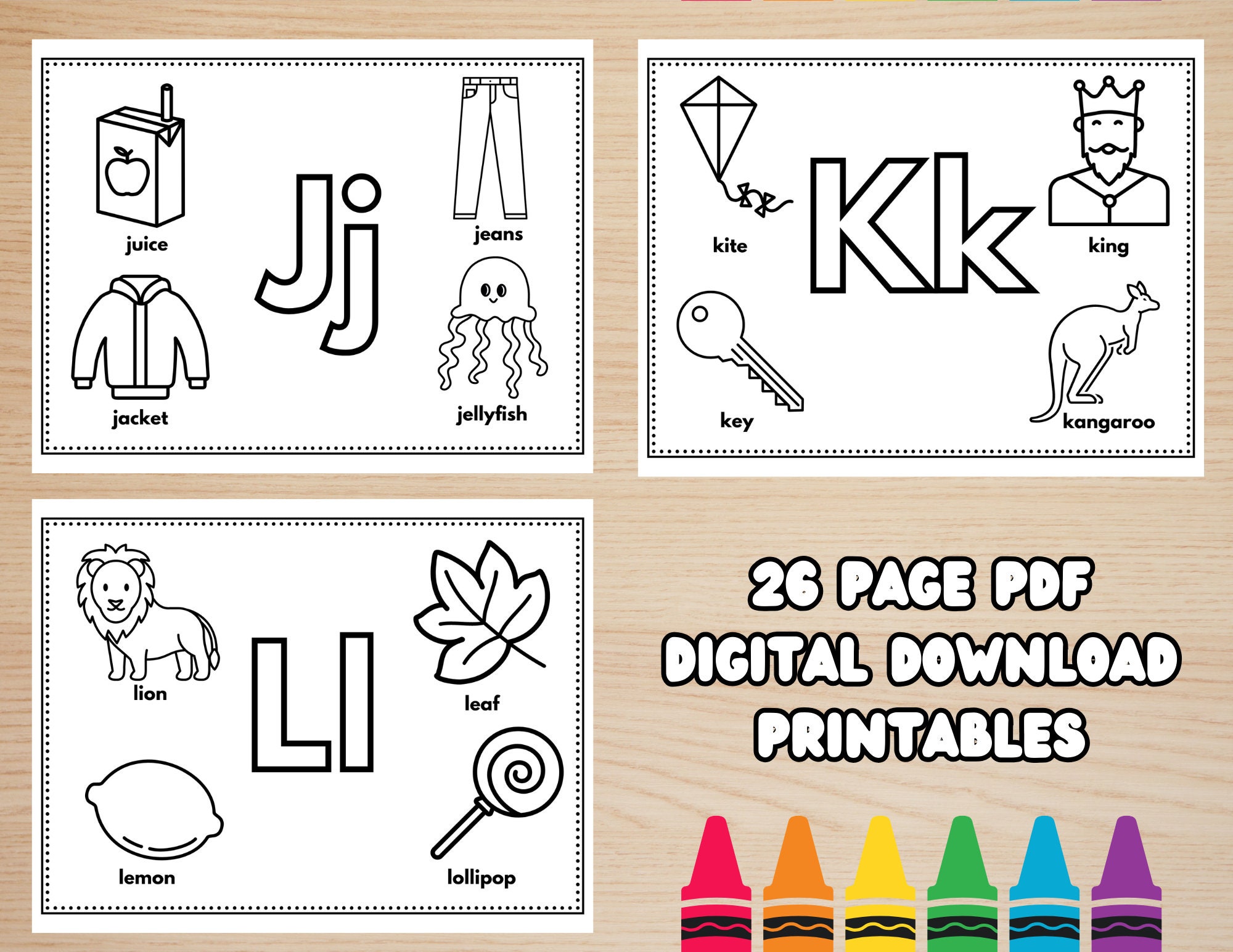 Alphabet A-Z Printable Coloring Pages for Toddlers and Kids Fun and ...