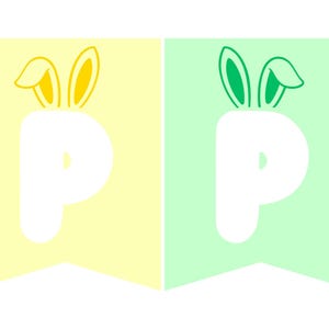 Pastel Easter Banner - Bunny Ears Letter Banner - Easter Party ...