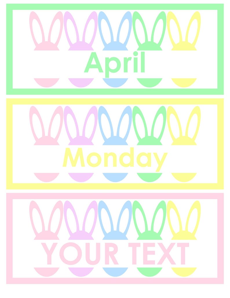 Editable Easter Egg With Bunny Ears Name Tags/labels – Printable Spring ...