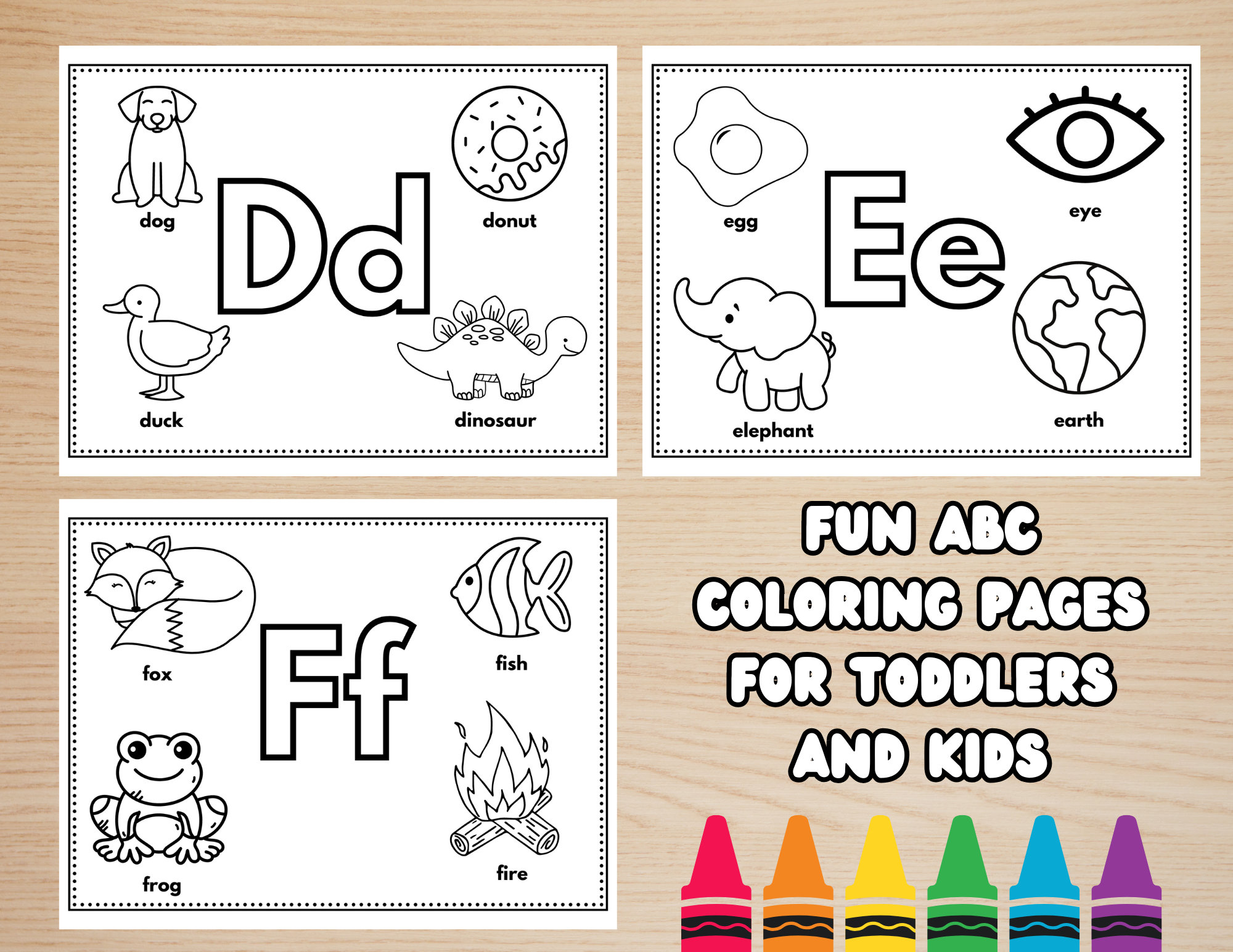 Alphabet A-Z Printable Coloring Pages for Toddlers and Kids Fun and ...