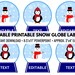 Snowman & Penguin Snow Globe Tags – Editable – Printable for Winter ...