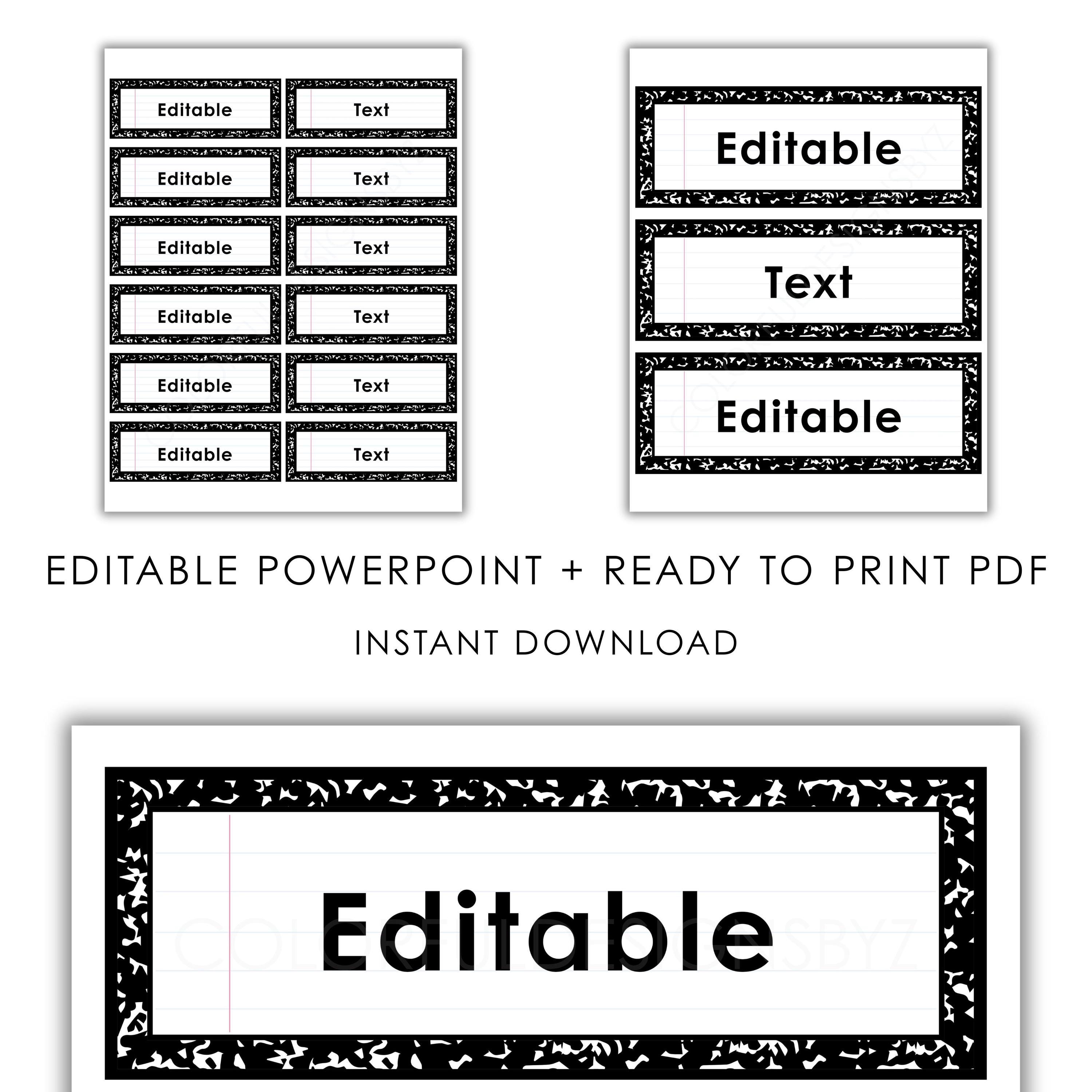 Editable Classroom Labels, Desk Nameplates, Bin & Supply Labels - Etsy