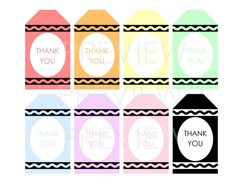 Editable Teacher Appreciation Gift Tags – Crayon-themed Printable ...