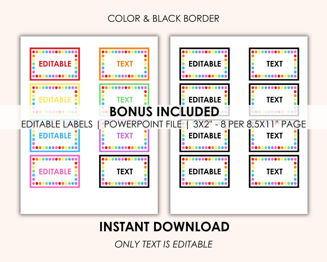 Editable Crayon Name Tags – 16 Printable Labels for Classroom, School ...