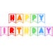 Happy Birthday Banner Printable - Polka Dot Rainbow Party Decoration ...