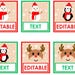 Editable Christmas Labels | Printable Holiday Name Tags | Snowman ...
