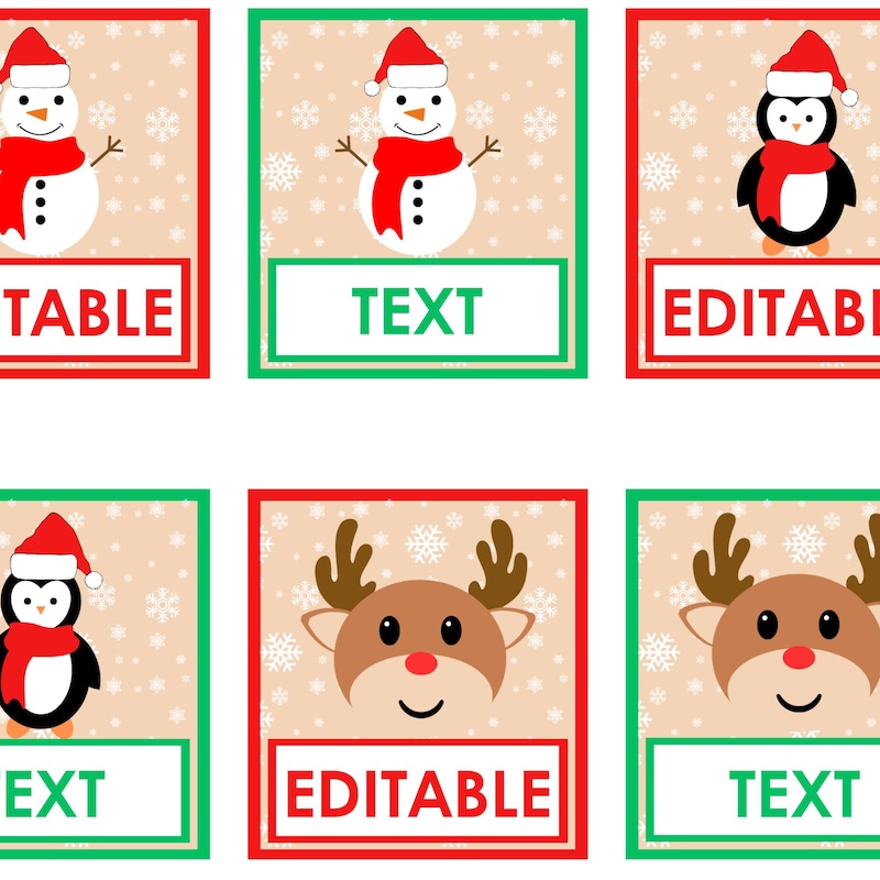 Christmas Name Tag - Etsy