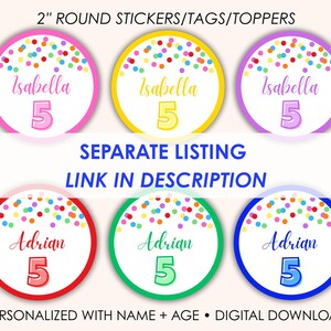 Editable Confetti Printable Tags & Labels | Birthday Party Favor Tags ...