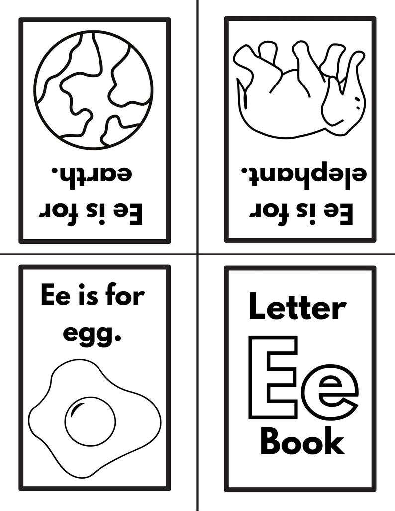 Printable ABC A to Z Mini Books for Preschoolers Fun Alphabet Coloring ...