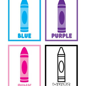 Printable Colors Flashcards for Toddlers and Preschoolers Early ...