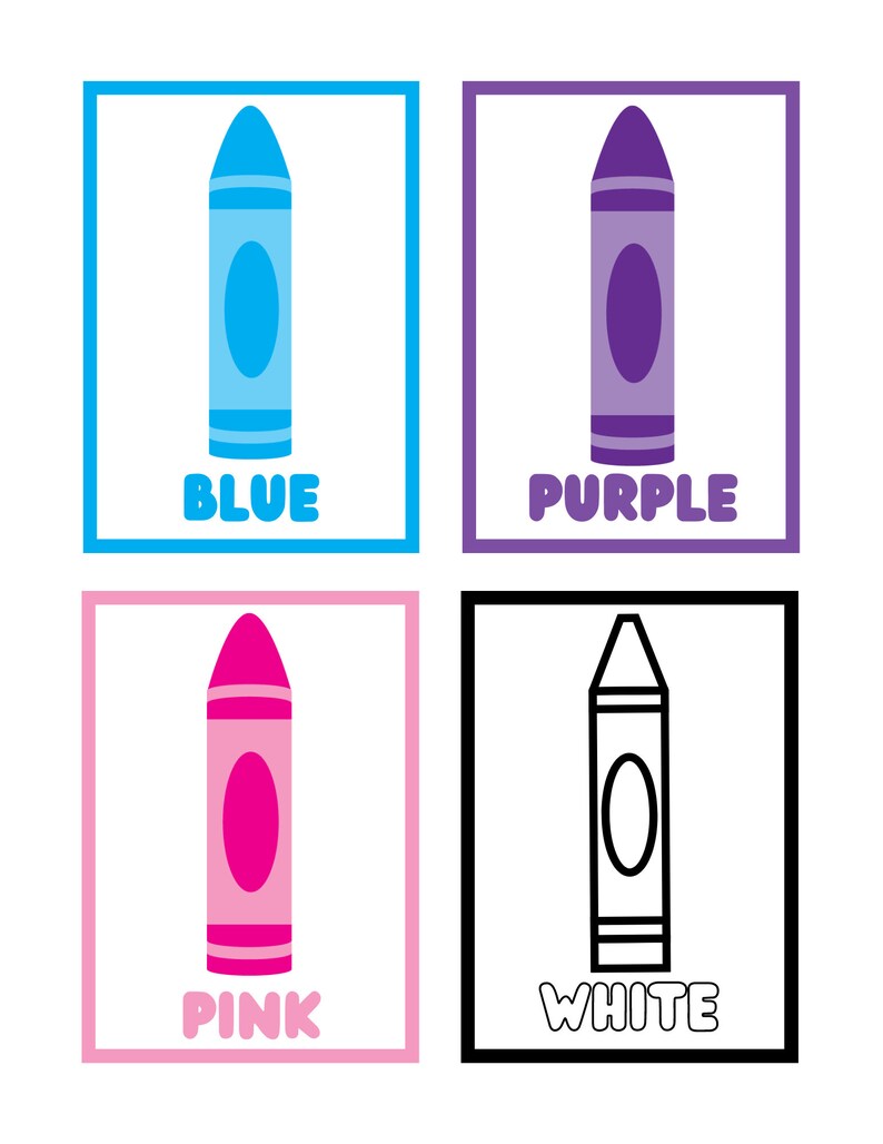 Printable Colors Flashcards for Toddlers and Preschoolers Early ...