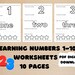 PRINTABLE Numbers 1-10 Trace and Color Worksheets for Preschool ...