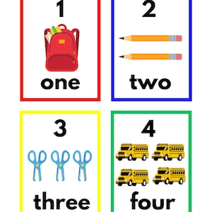 Numbers Flaschards 1-10 Printable for Toddlers and Preschoolers | Back ...