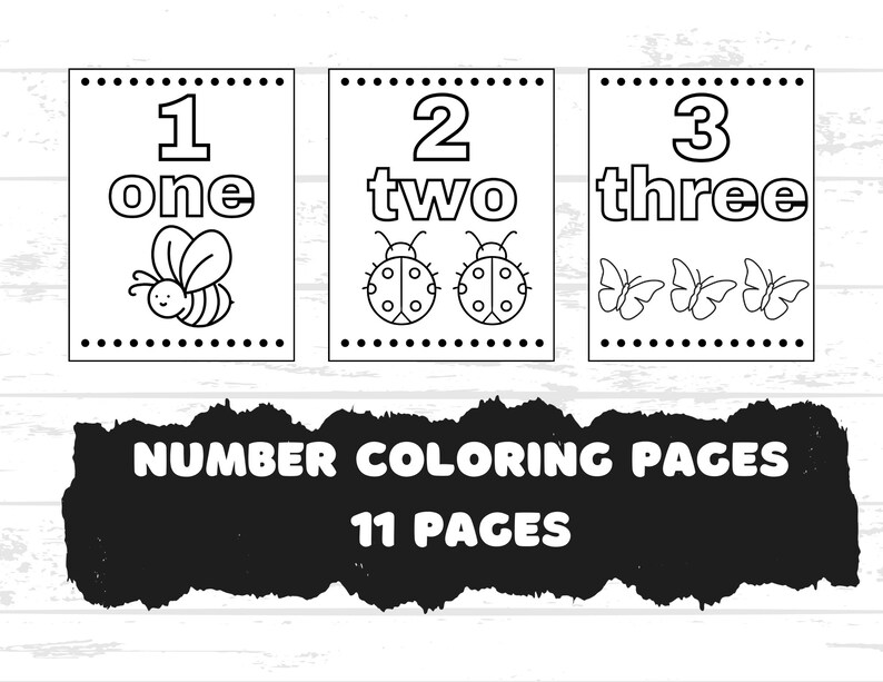 PRINTABLE Numbers 1-10 Coloring Pages for Toddlers and Kids 1-10 ...