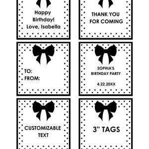 Editable Square Labels Template | 3” Printable Tags | Editable Text ...