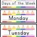 Printable Days of the Week & Months of the Year Cards |colorful Colored ...