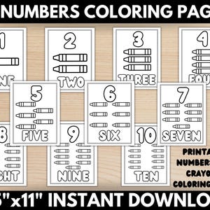 Printable Numbers 1-10 Crayons Coloring Pages | Early Learning ...