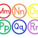 Printable Rainbow Theme CIRCLE Alphabet Cards |A to Z Cards | Early ...