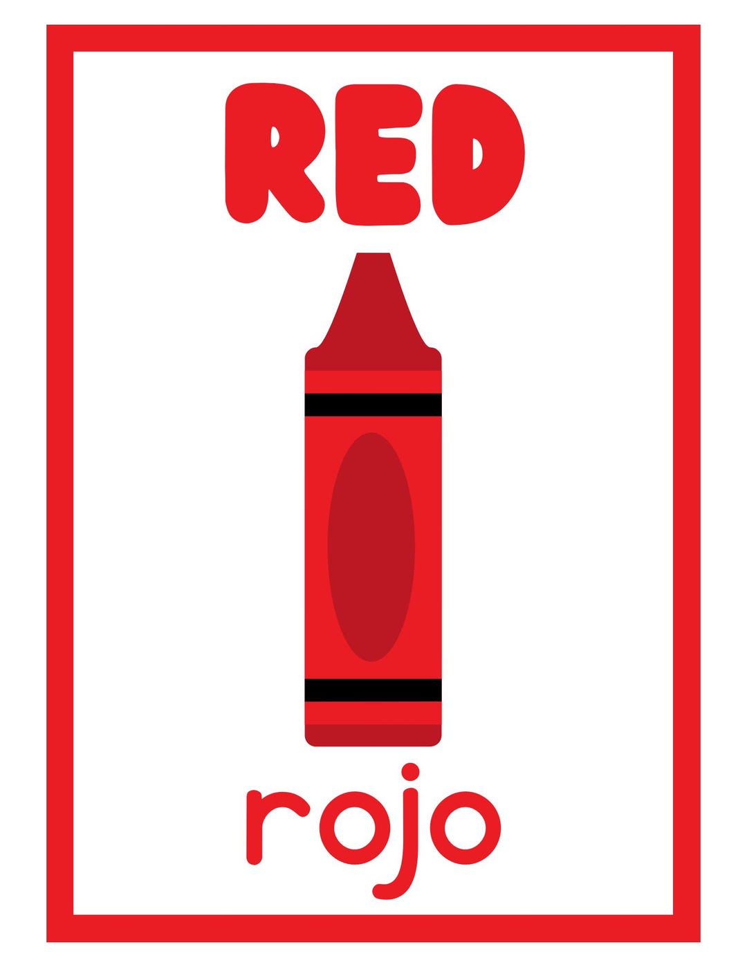 Bilingual Colors English and Spanish Printable Posters | Learning ...