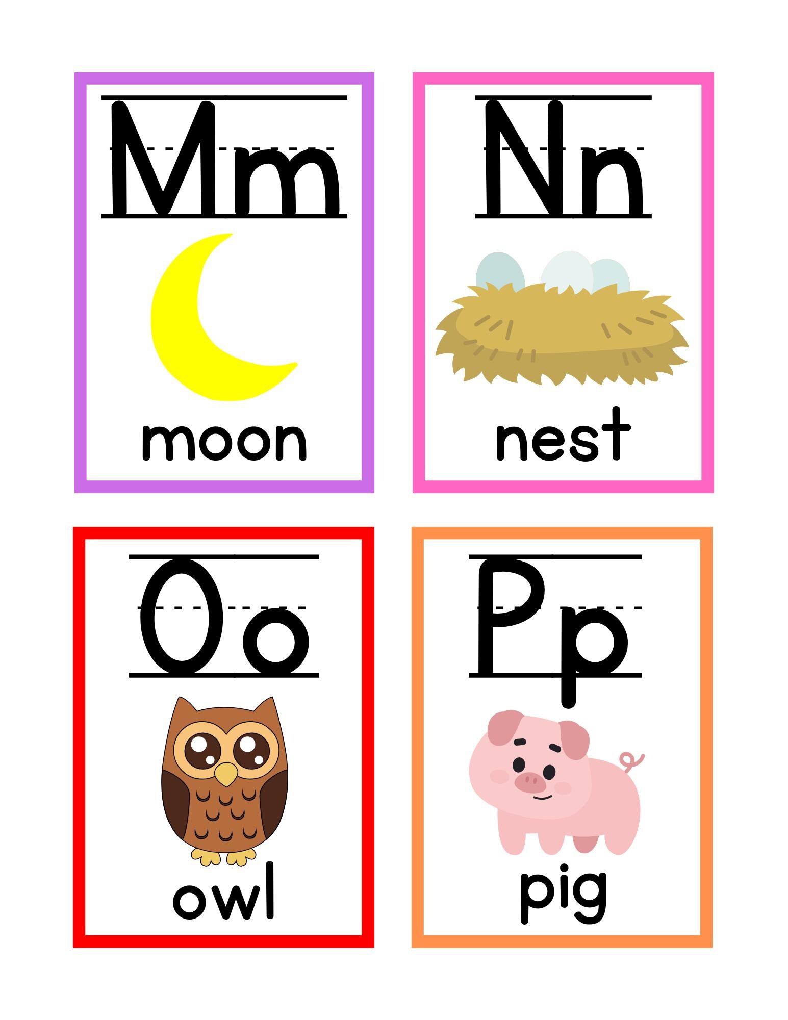 Printable Alphabet A to Z Flashcards | Early Learning | Alphabet Activity | Colorful ABC ...