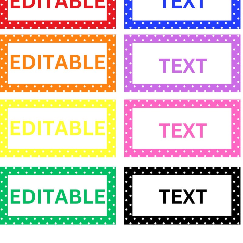 Polka Dot Labels - Etsy