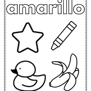 Printable SPANISH Colors Coloring Pages Color Words in SPANISH Fun ...