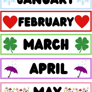 Printable Months of the Year and Days of the Week Cards Early Learning ...