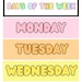 Printable Pastel Polka Dot Days and Months Cards | Classroom ...