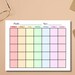 Undated Monthly Calendar Printable - Colorful Pastel Aesthetic Planner ...