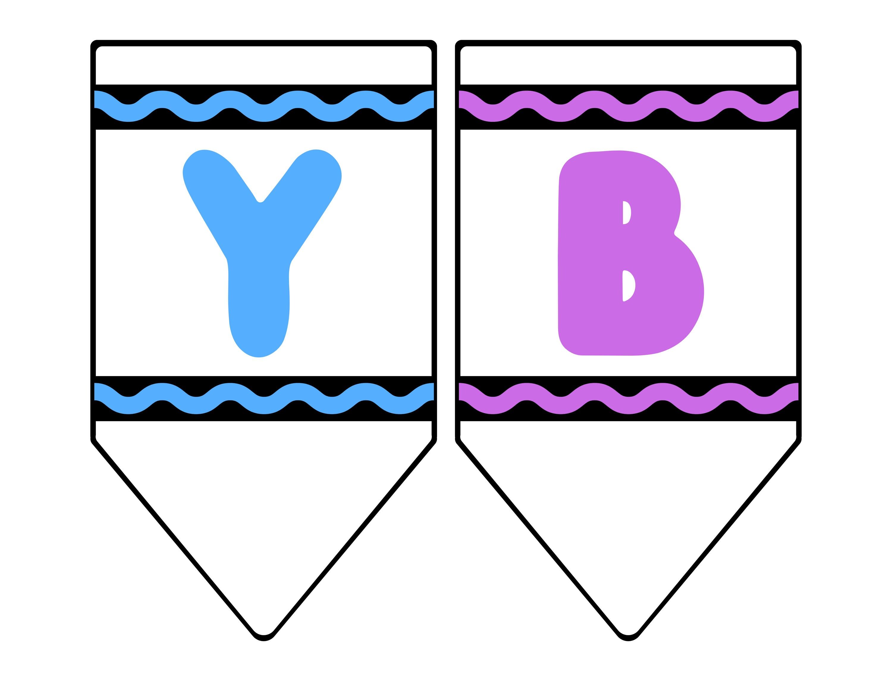Crayon Happy Birthday Banner | Printable DIY Birthday Party Decor | PDF ...