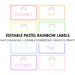 Editable Rainbow Name Tags & Labels – Pastel Printable Template | 8 ...