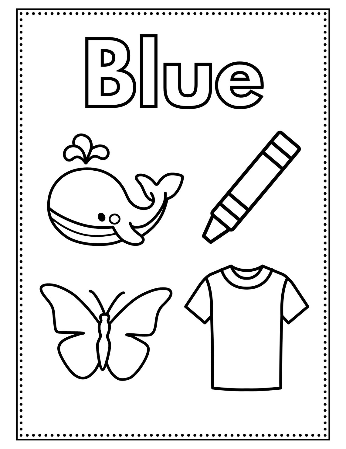 Fun Printable Colors Coloring Pages for Toddlers and Kids Learning ...
