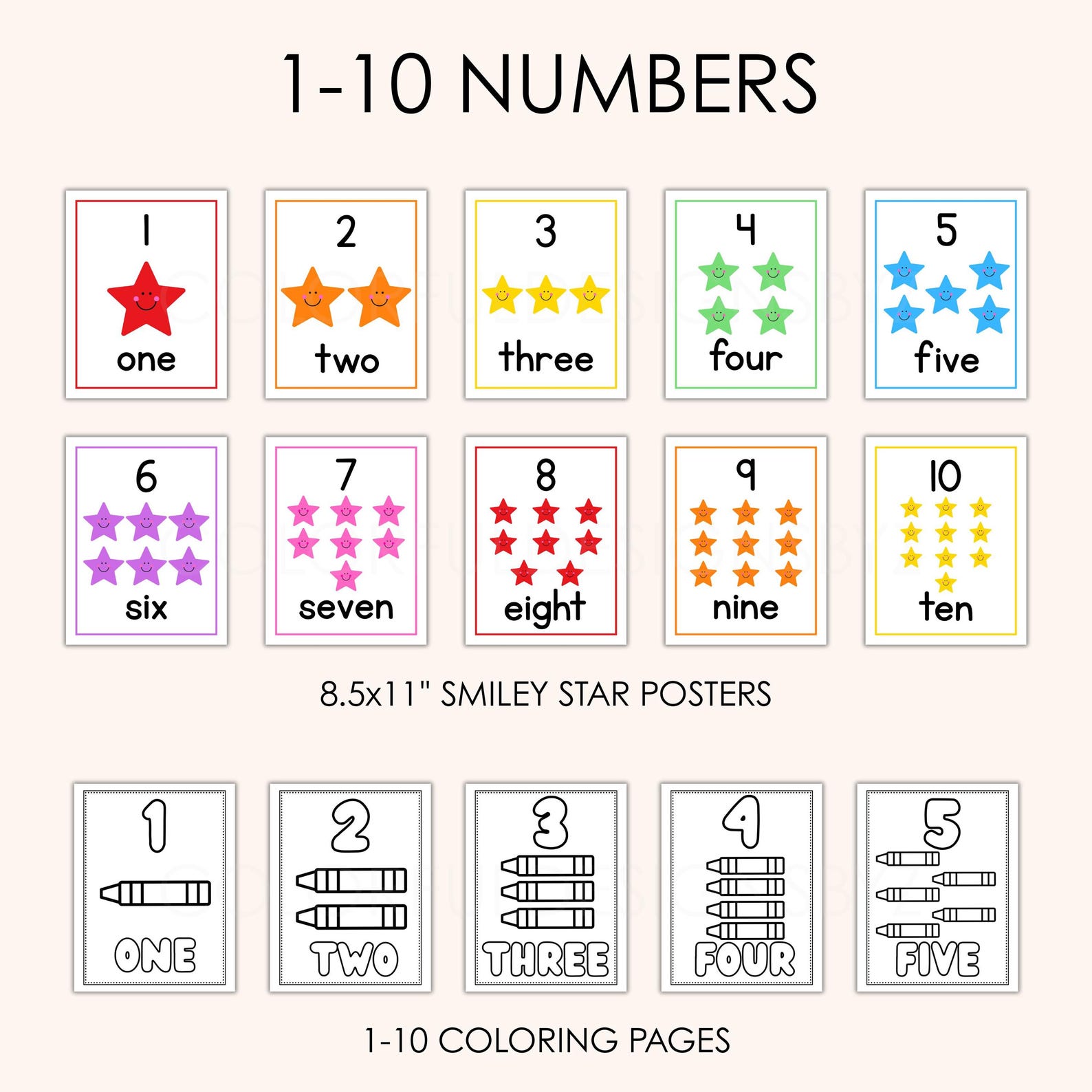Rainbow Classroom Bundle | Printable Alphabet Posters, Numbers, Shapes ...