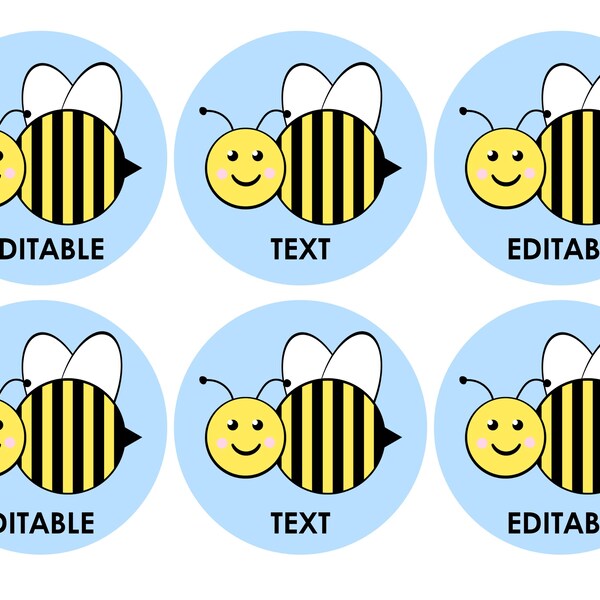 Bee Name Tag - Etsy