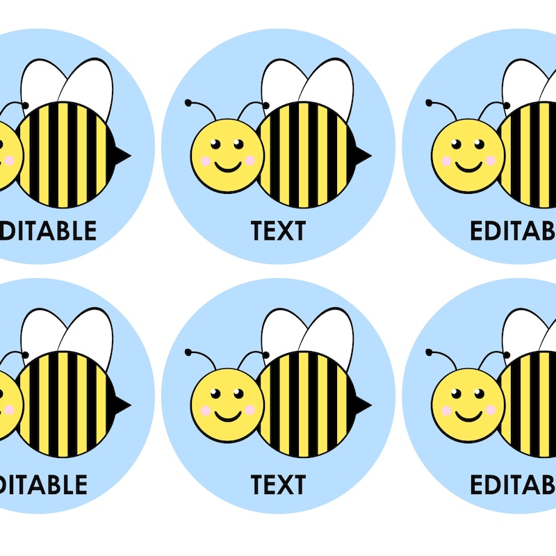 Bee Name Tag - Etsy